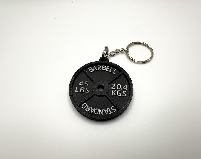 45 Pound Gym Plate Keychain (3D Printed) - Etsy