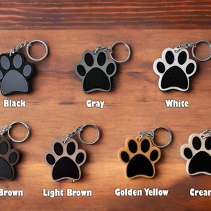 Cute Dog Paw Keychain (3D Printed) - Etsy