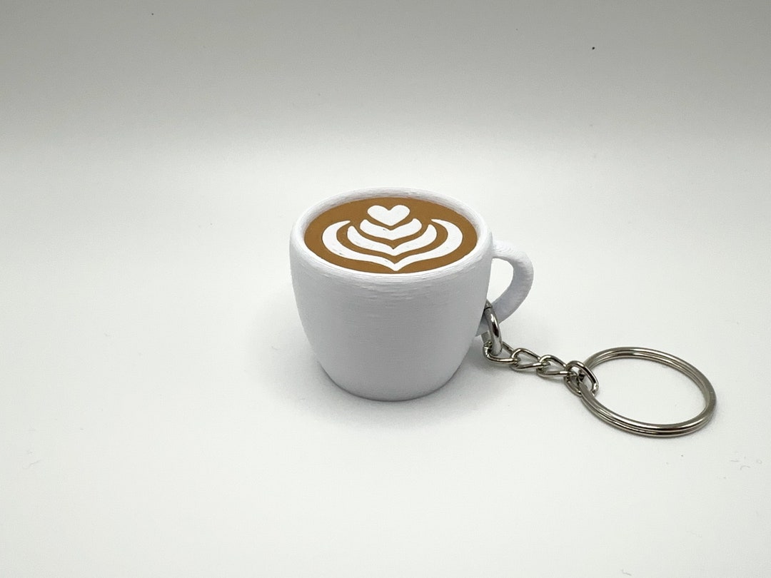 Latte Keychain 3D Printed - Etsy