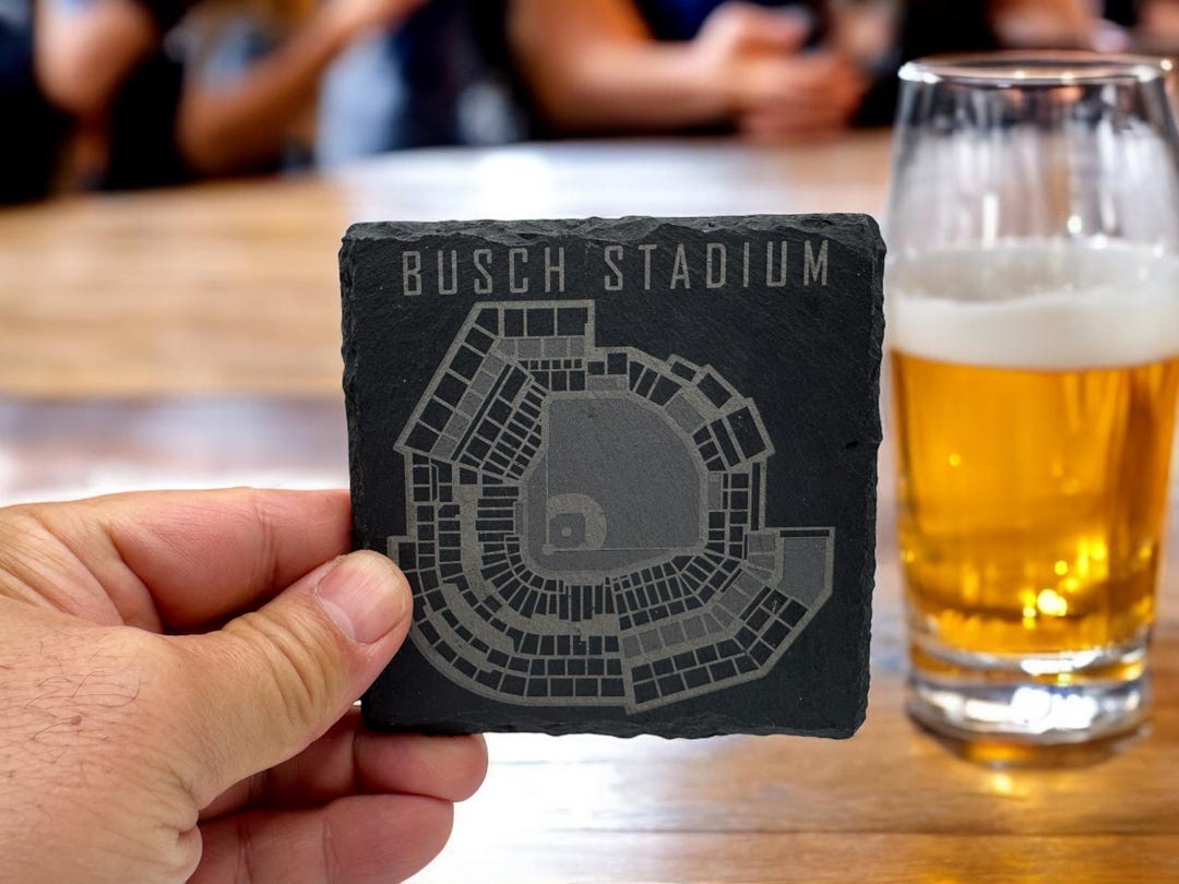 Busch Stadium Laser Engraved Slate Coaster for St. Louis Cardinals Fans ...