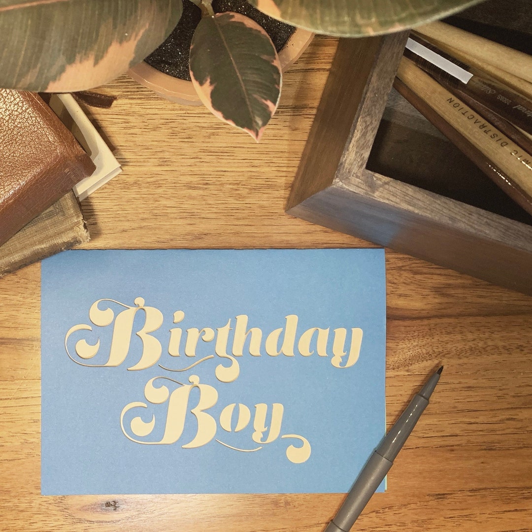 SVG "birthday Boy" Cut Out Card - Etsy