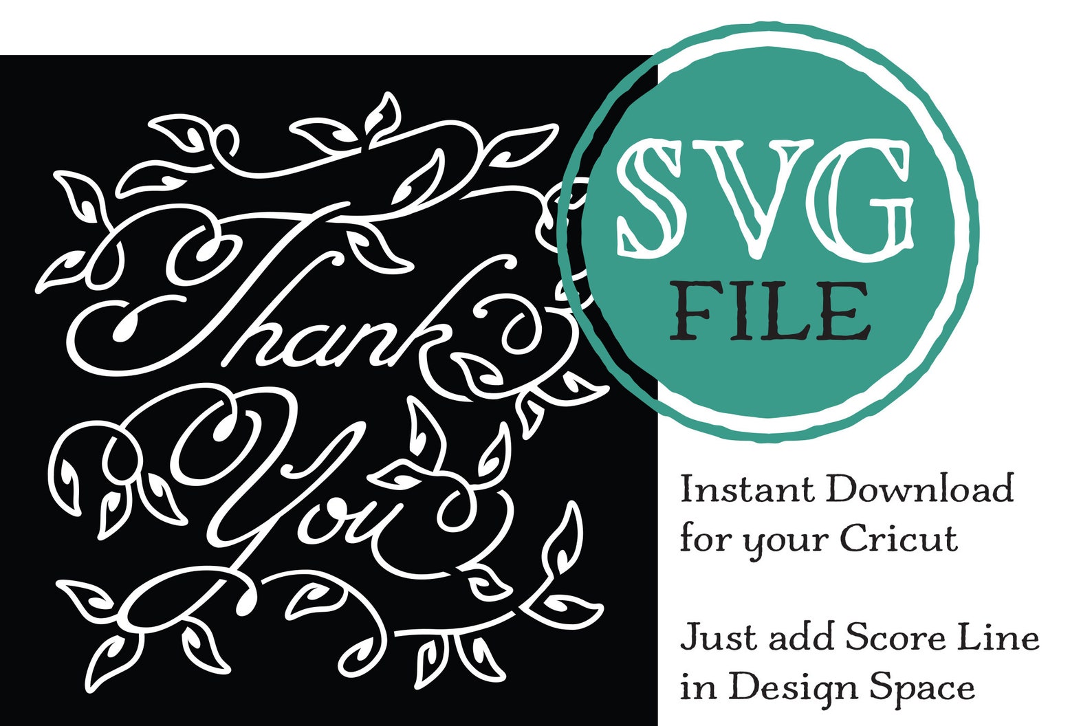 SVG Thank You Cut Out Card - Etsy