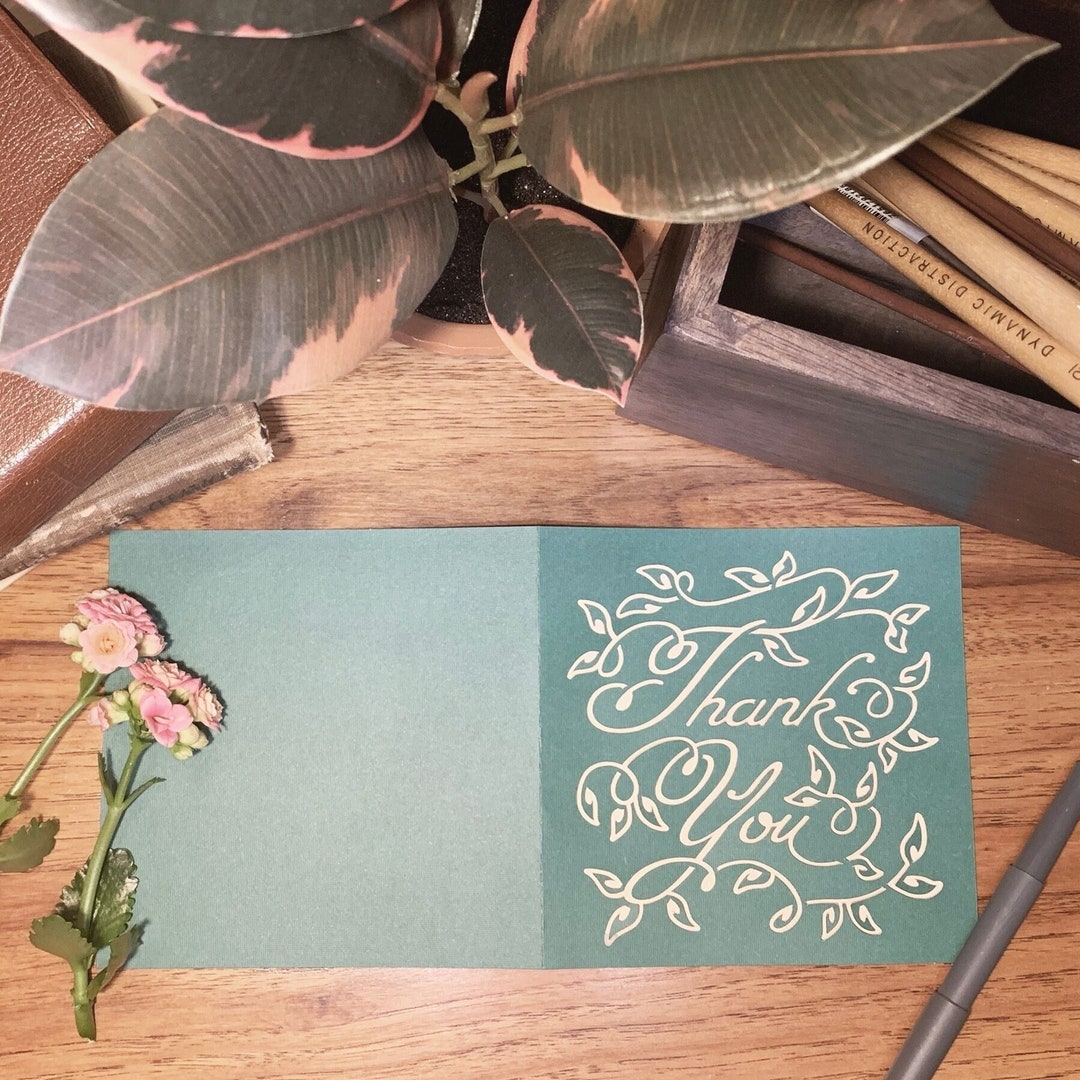 SVG Thank You Cut Out Card - Etsy