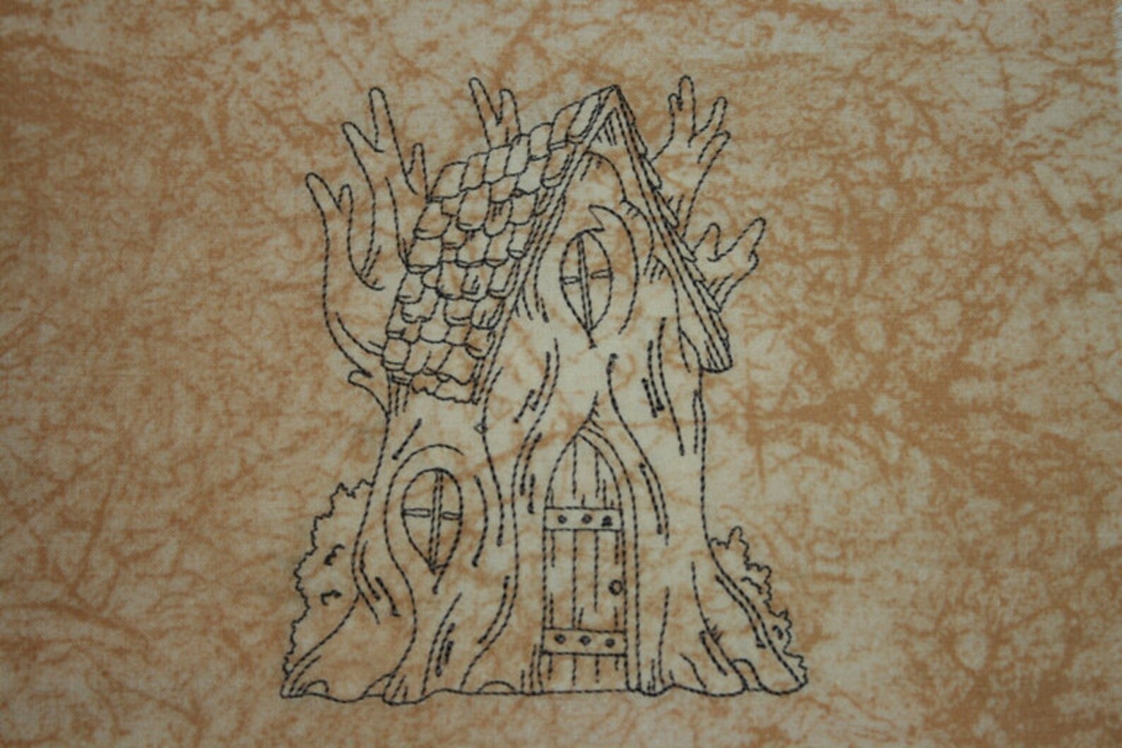 Halloween Haunted House Embroidery, Halloween Houses Blackwork Download ...