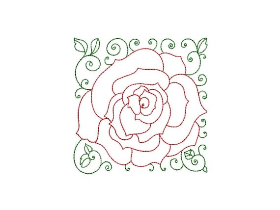 Two Roses Outline