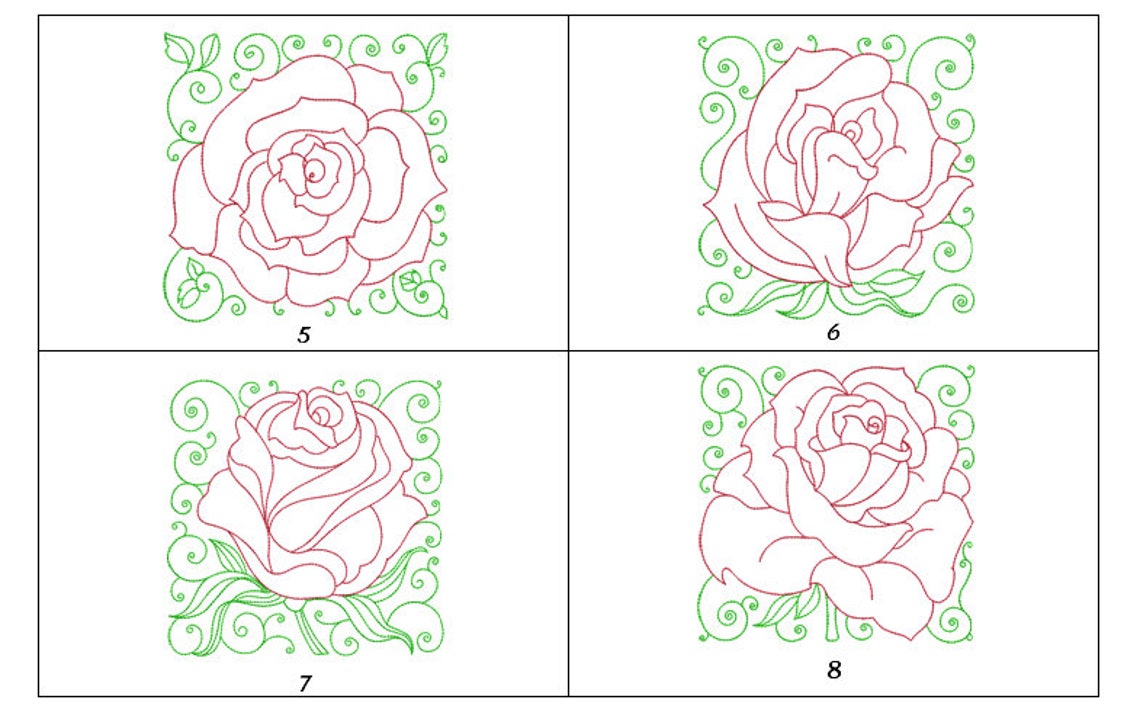 Lovely Rose Blocks Collection - Etsy