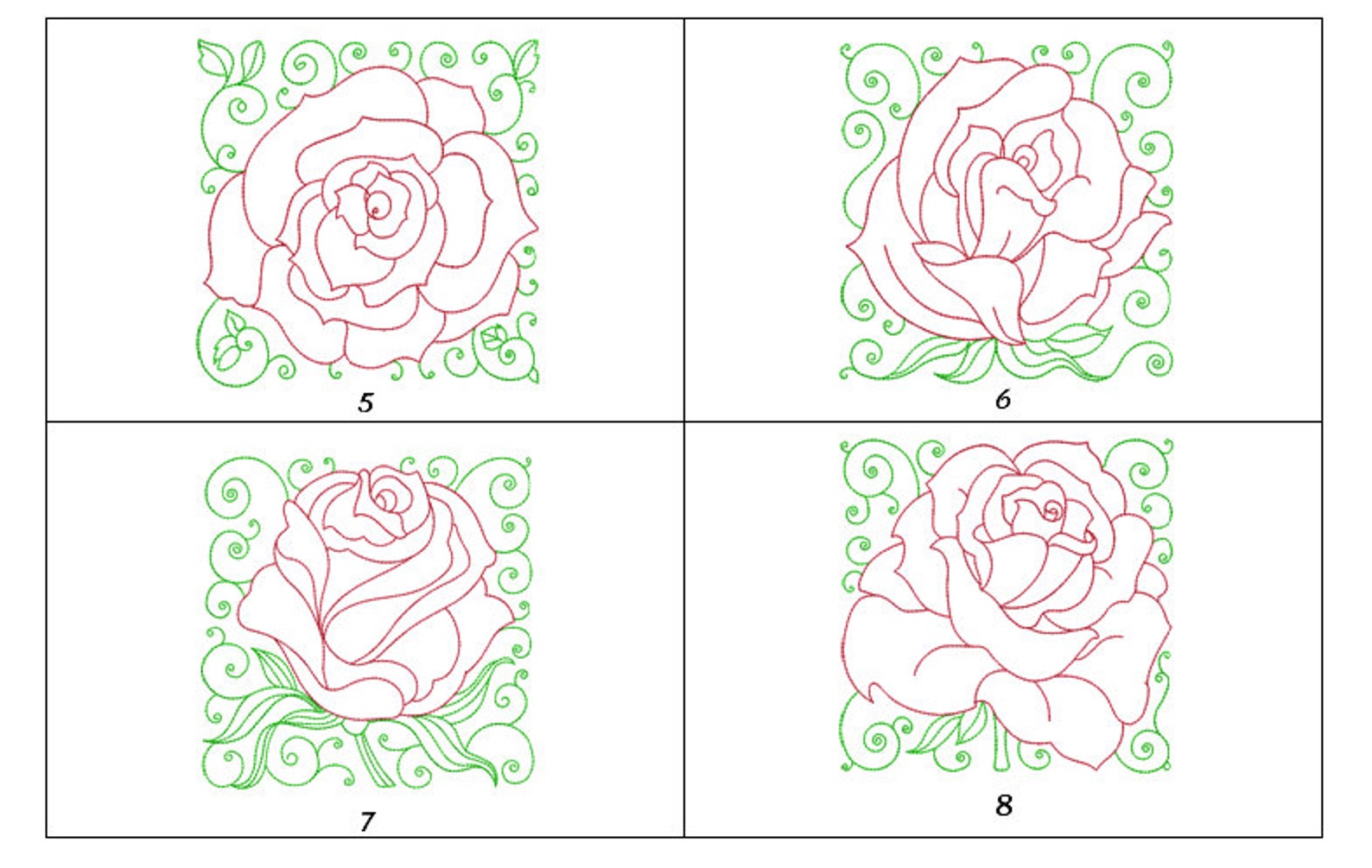Lovely Rose Blocks Collection - Etsy