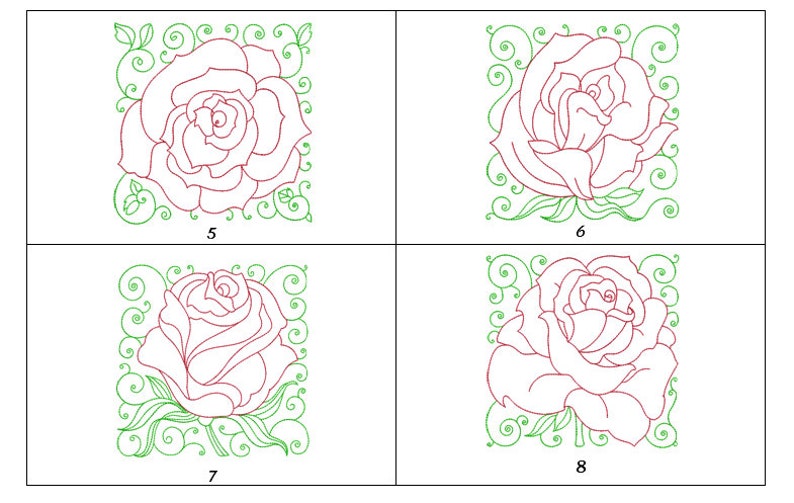 Lovely Rose Blocks Collection - Etsy