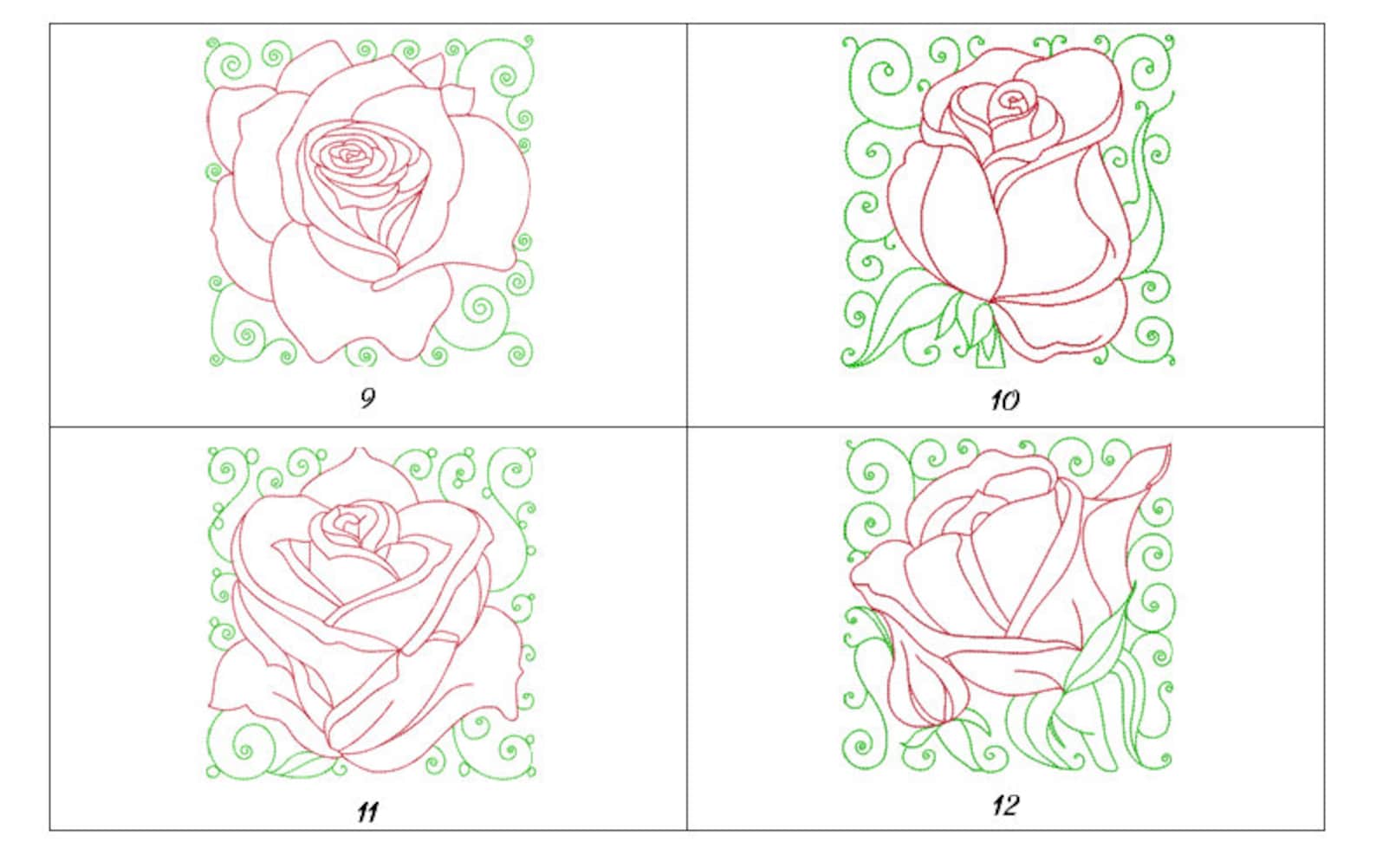 Lovely Rose Blocks Collection - Etsy