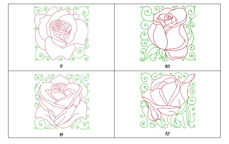 Lovely Rose Blocks Collection - Etsy