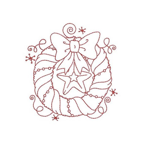 Christmas Redwork - Etsy