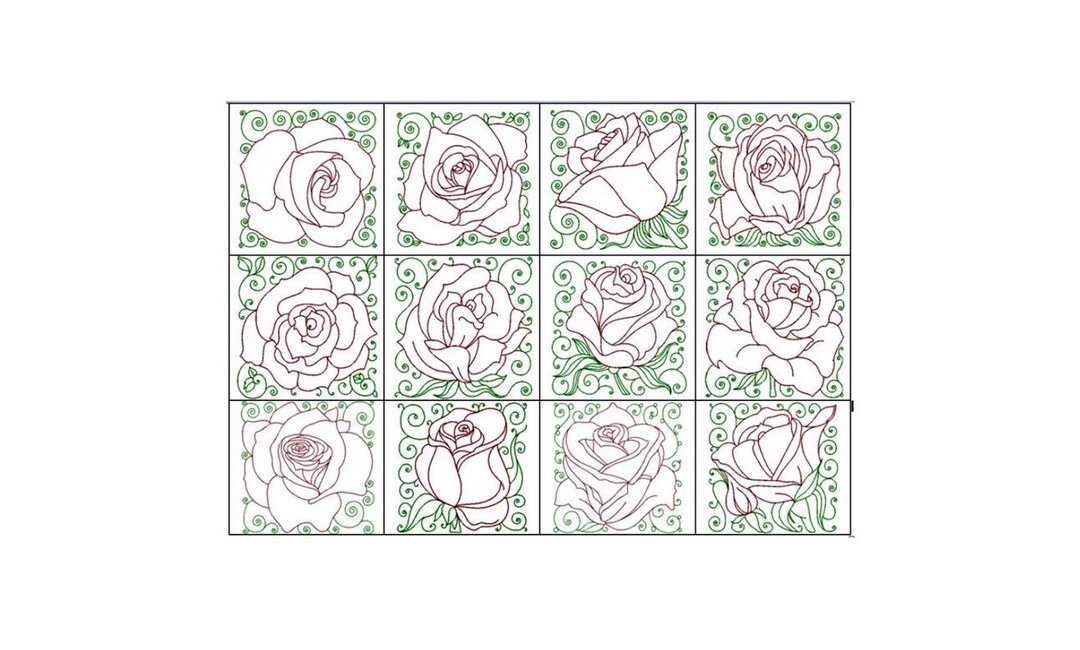 Lovely Rose Blocks Collection - Etsy