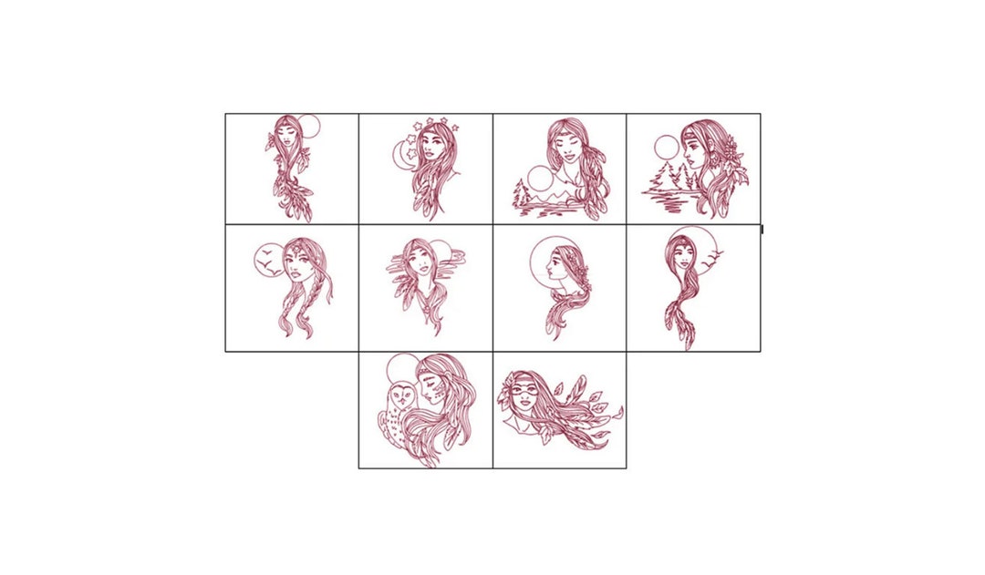 Redwork Native Spirit Collection - Etsy