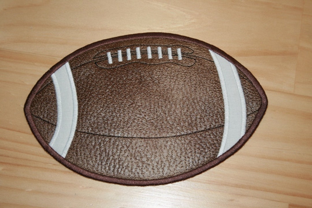 Football Mug Rug Embroidery Design - Etsy