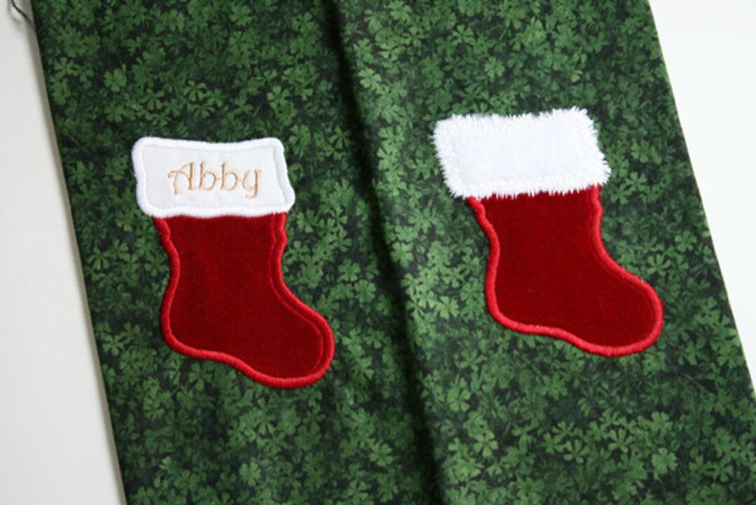 Christmas Stocking Applique Design - Etsy