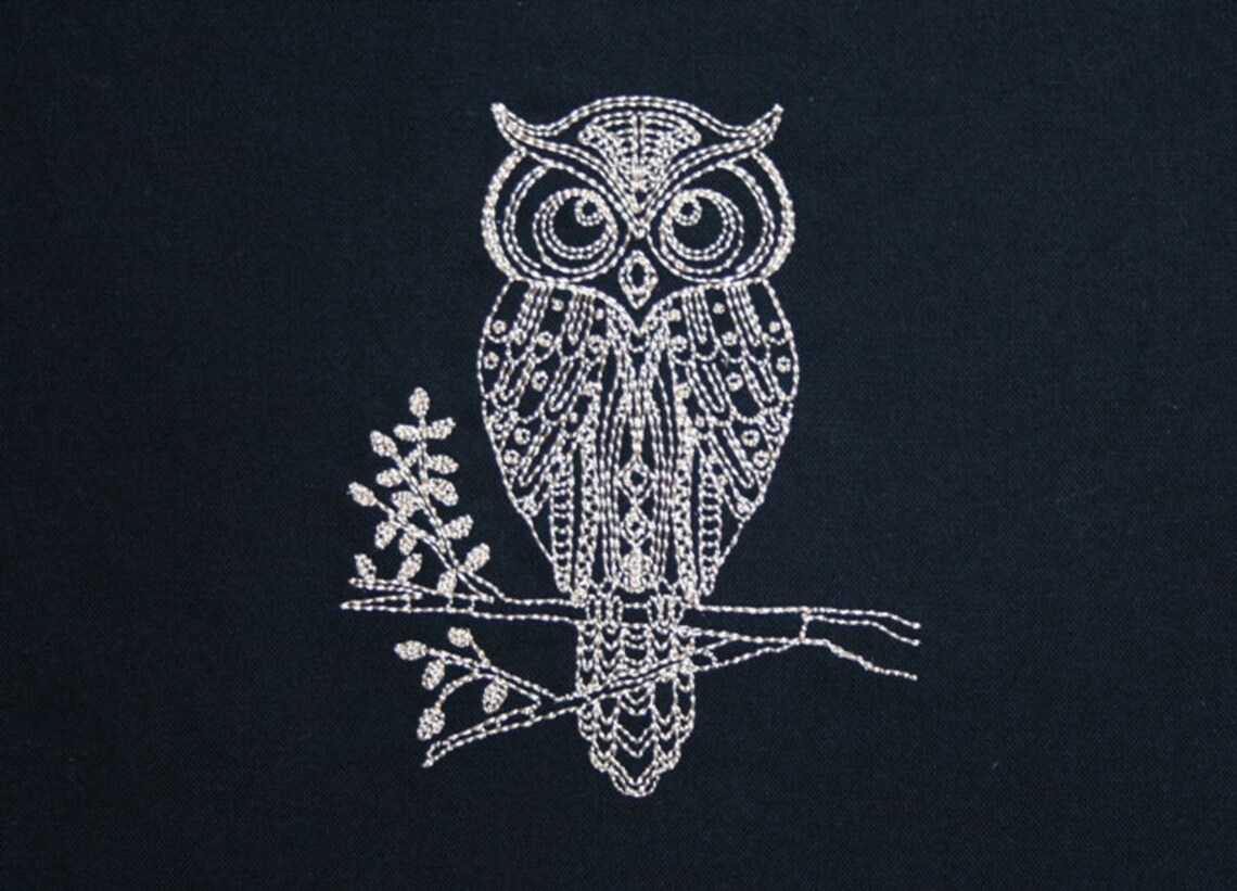 Abstract Owls Brownwork Collection | Etsy