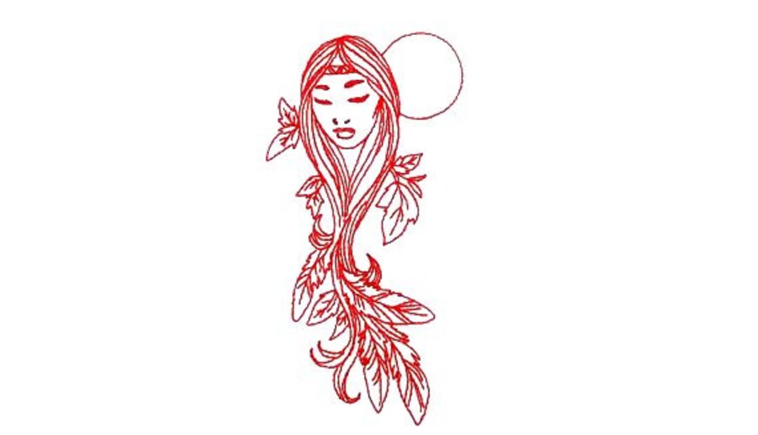Native Spirit Redwork 01 - Etsy