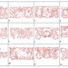 Christmas Redwork Borders Collection - Etsy