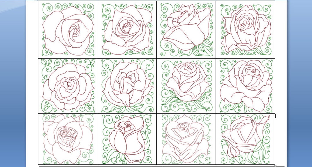 Lovely Rose Blocks Collection - Etsy