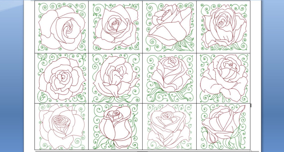 Lovely Rose Blocks Collection - Etsy