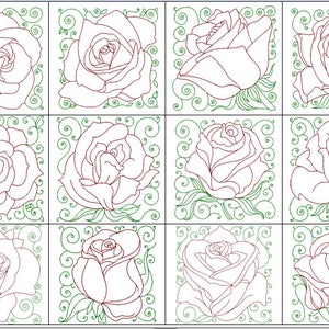 Lovely Rose Blocks Collection - Etsy