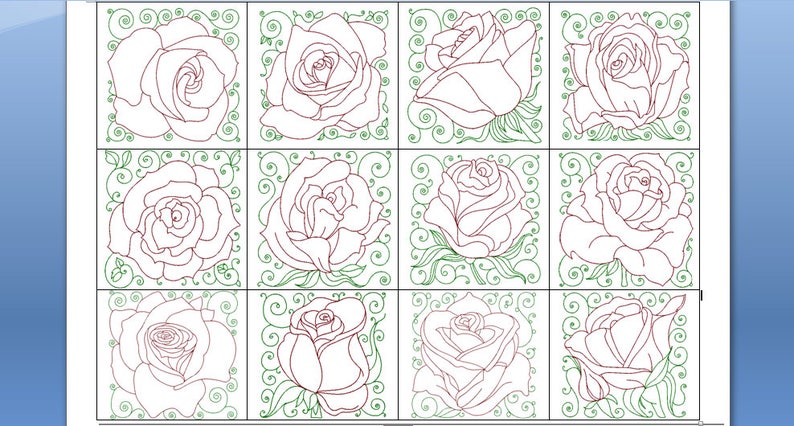 Lovely Rose Blocks Collection - Etsy