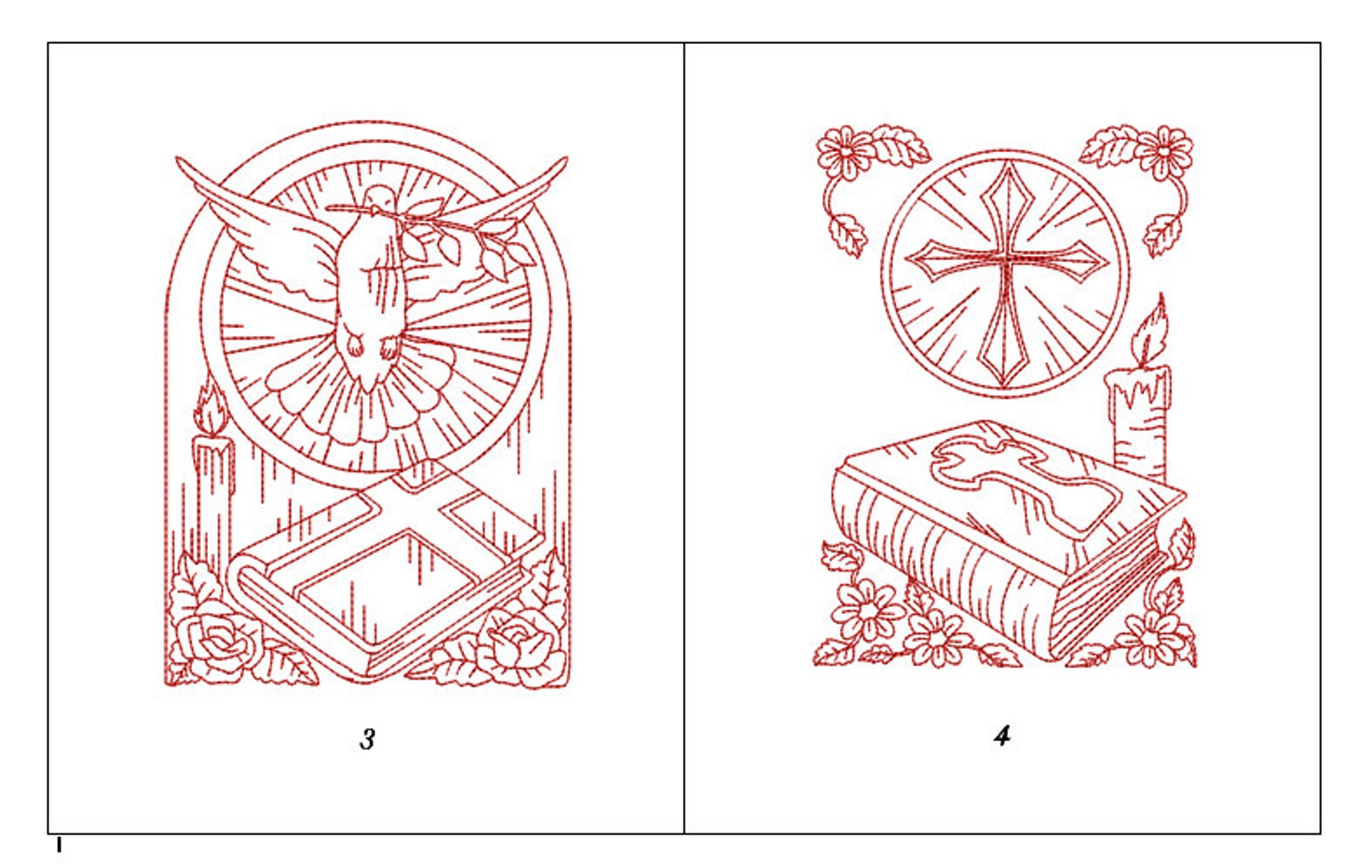 Christian Embroidery Patterns, Redwork Collection, Church Embroidery ...