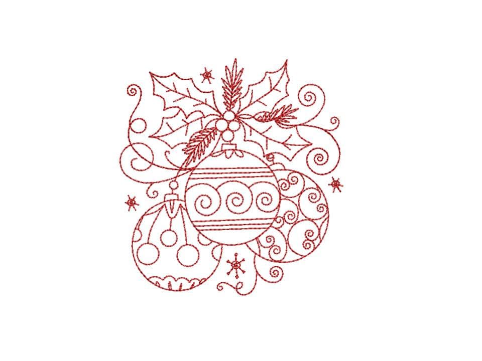 Christmas Redwork Machine Embroidery Designs - Etsy