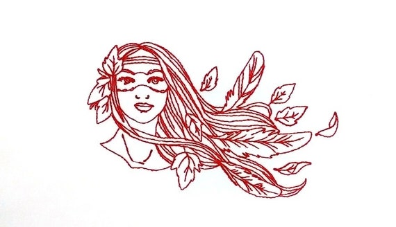 Native Spirit Redwork 10 - Etsy