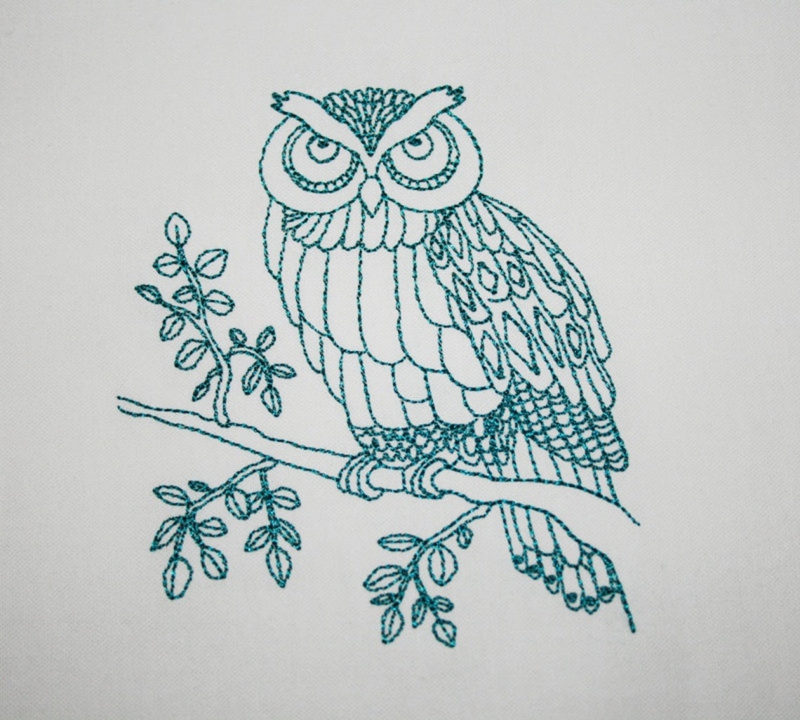 Abstract Owls Brownwork Collection | Etsy