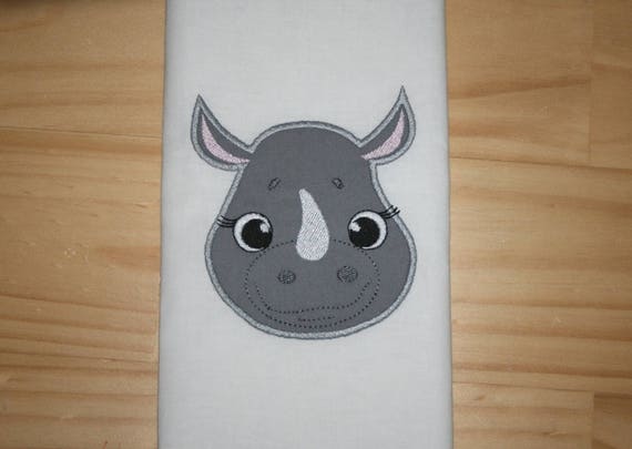 Baby Rhino Face Applique - Etsy