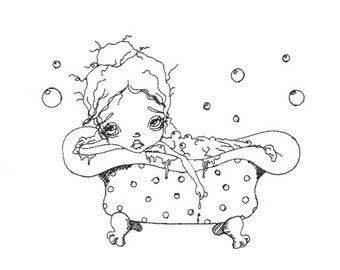 Bath Time Embroidery - Etsy