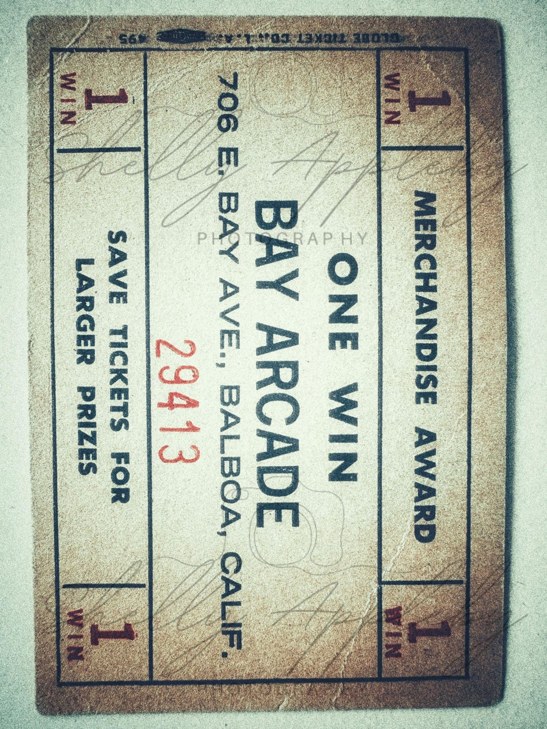 Balboa Island Arcade Ticket - Etsy