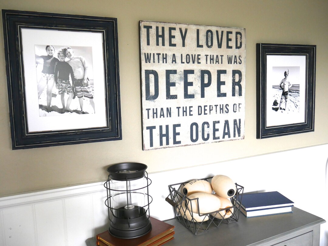Meet Me Bye the Sea Depths of the Ocean Nautical Beach Sign - Etsy