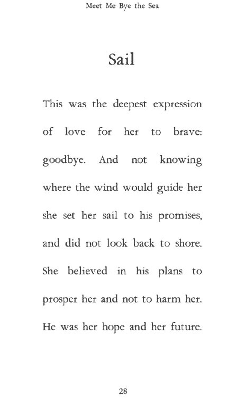 Meet Me Bye the Sea Sail Poem - Etsy