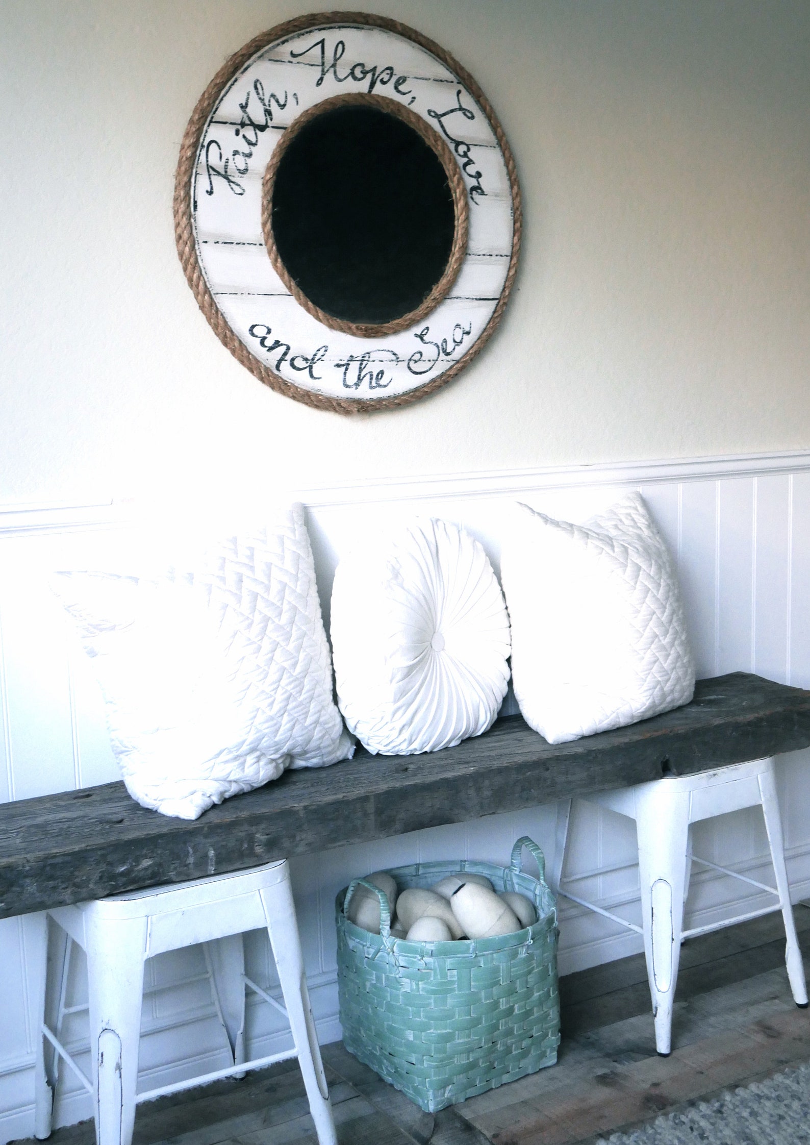 Meet Me Bye the Sea Faith Hope Love and the Sea Mirror - Etsy