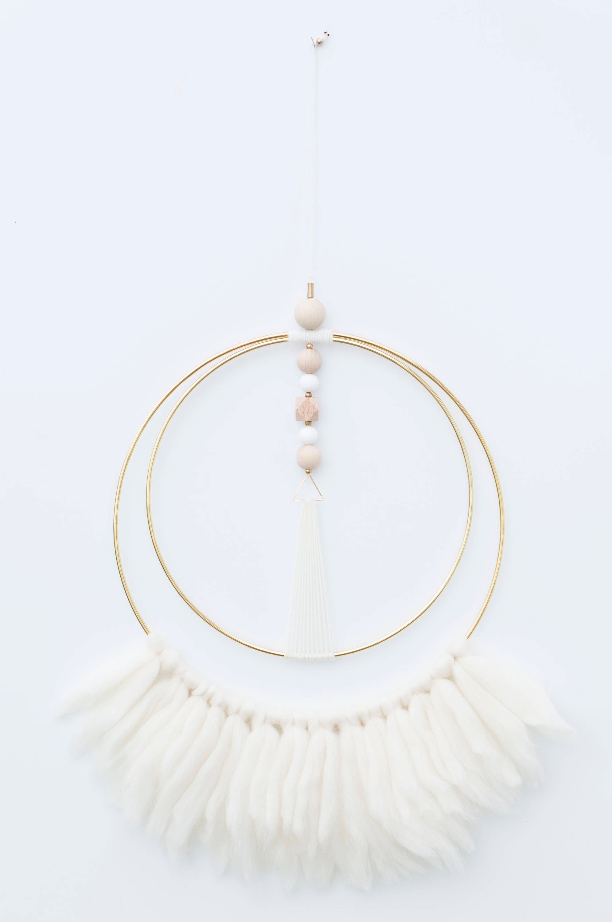 Geometric Wall Hanging in Ivory Fringe / Tapestry / Dream - Etsy