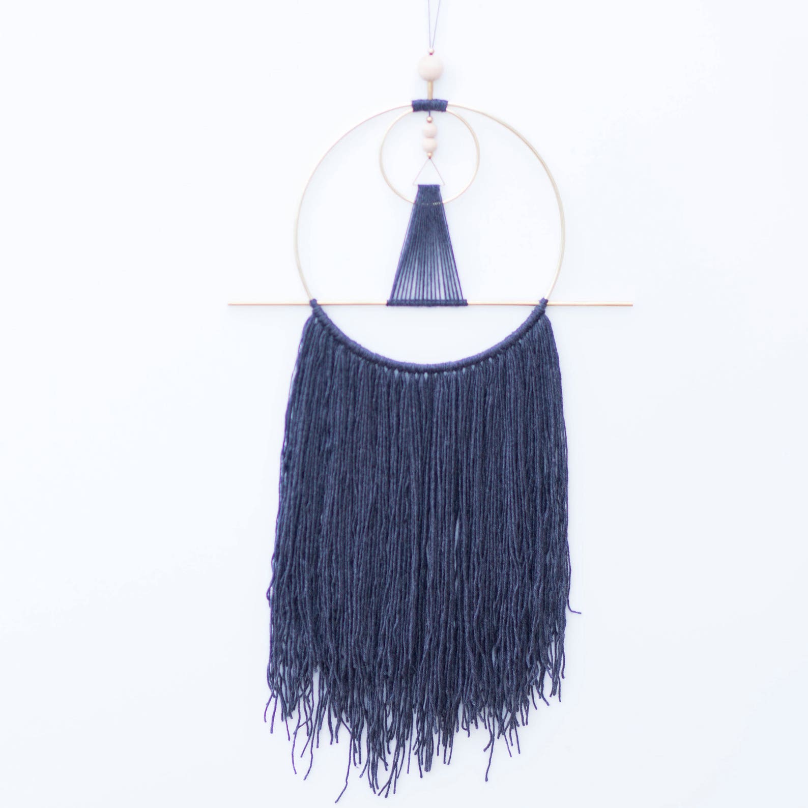 Geometric Wall Hanging in Grey Navy - Lucy Design - Etsy