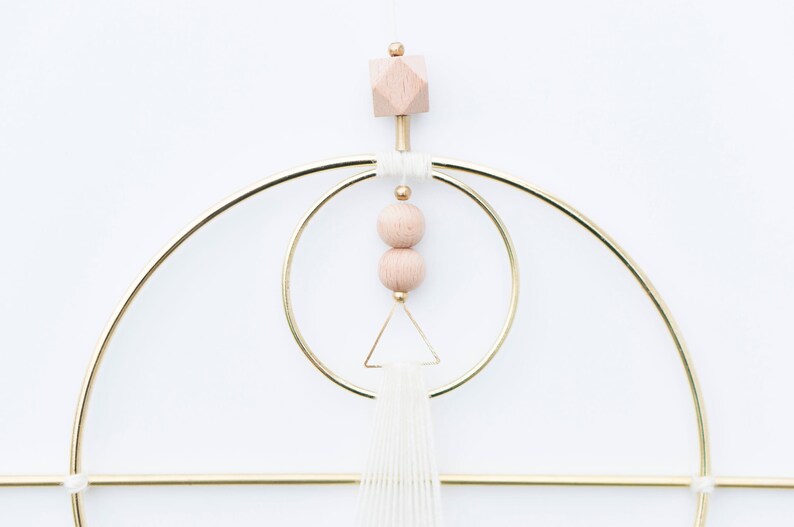 Geometric Wall Hanging in Ivory Willow Design - Etsy