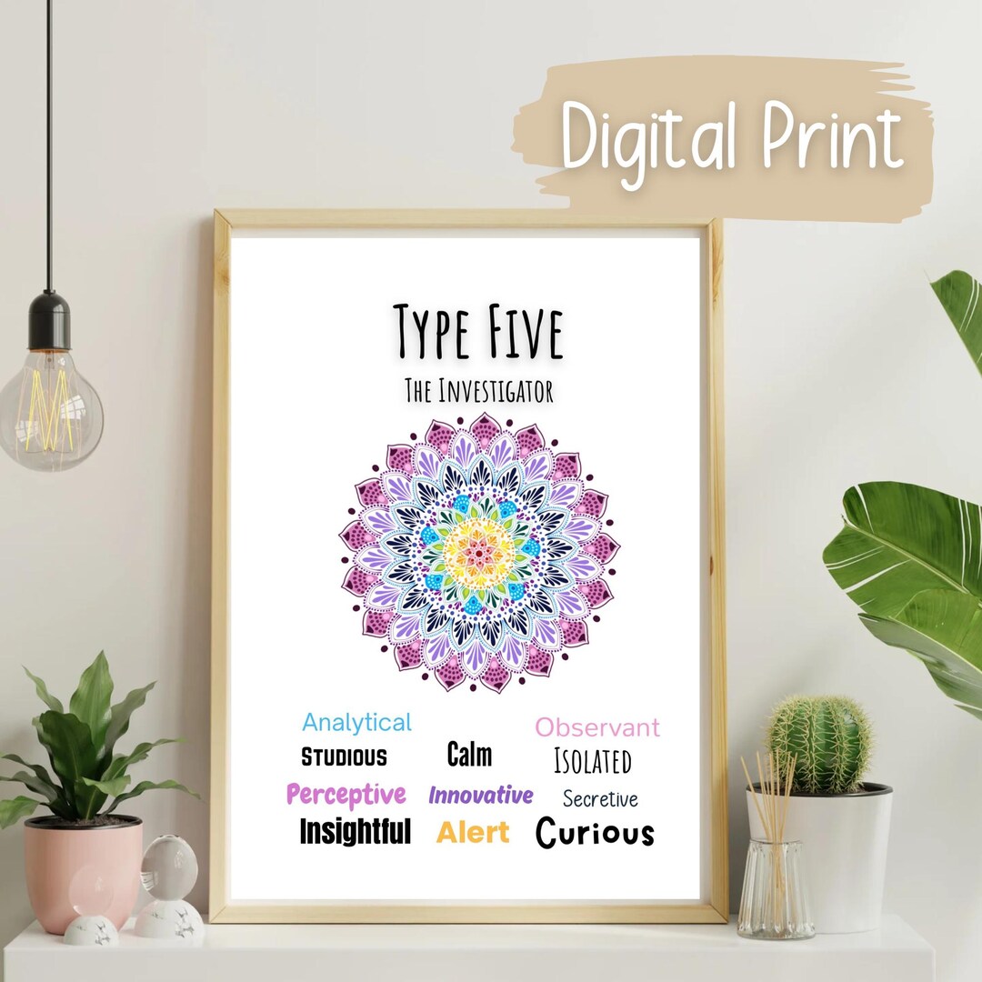Enneagram 5 Wall Art | Type Five Digital Print | the Investigator ...