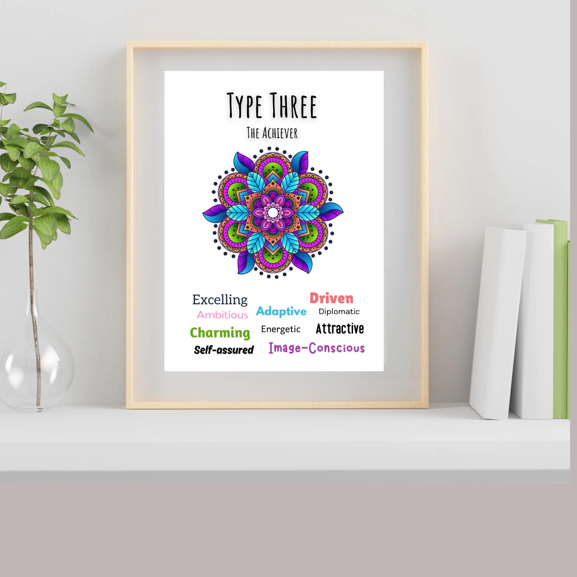 Enneagram 3 Wall Art | Type Three Digital Print | the Achiever ...