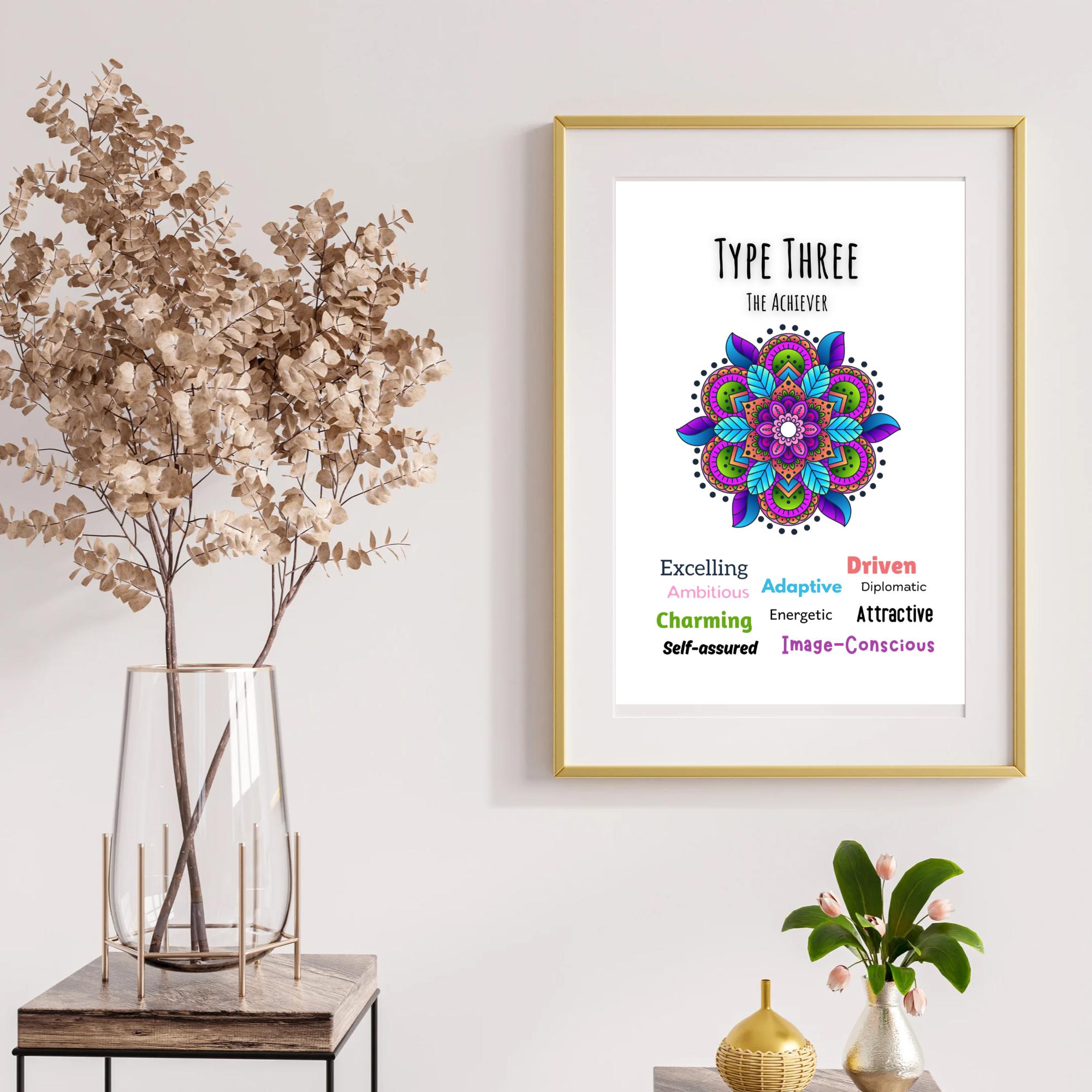 Enneagram 3 Wall Art | Type Three Digital Print | the Achiever ...