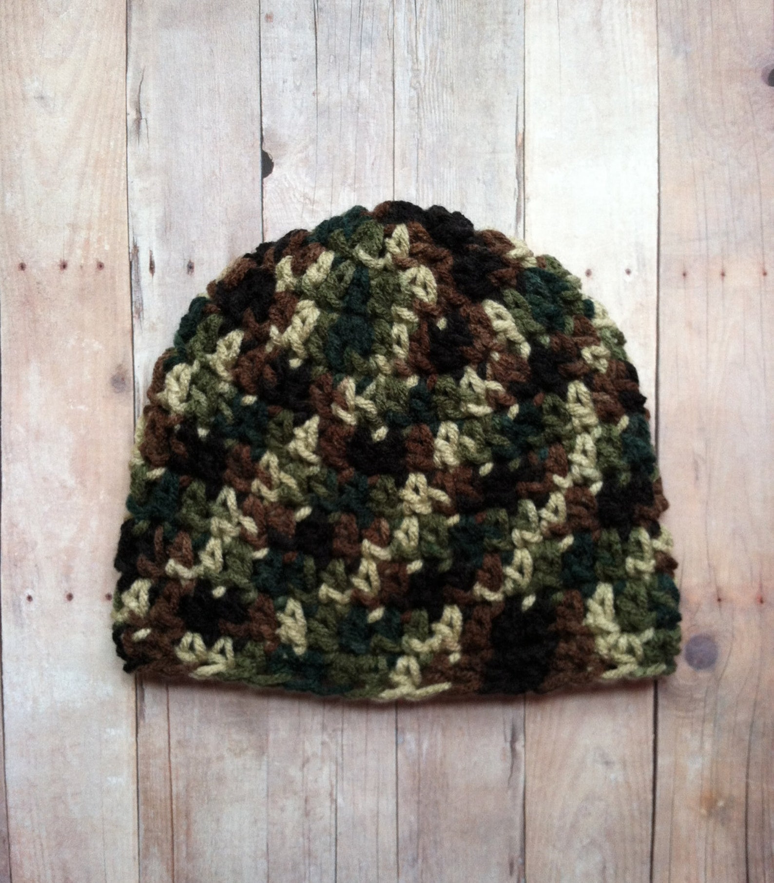 Crochet Newborn Baby Camo Military Hat - Etsy