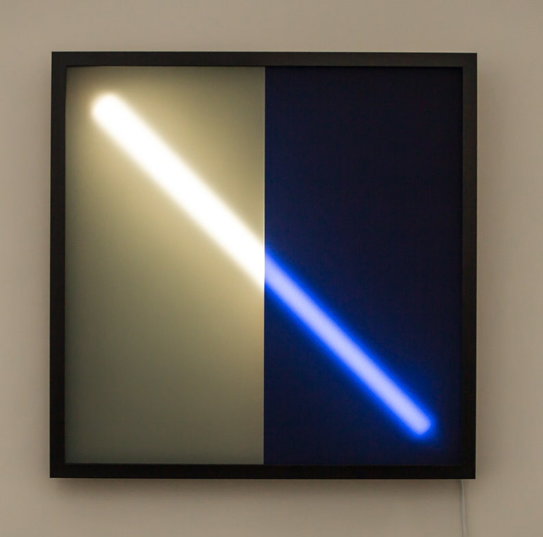 Alteray 2 - Geometric Abstract Light Art - Wall Lamp - LED Light Box ...