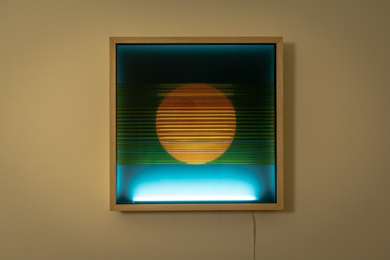 Geometric abstract light art wall lamp LED Light Box | Etsy