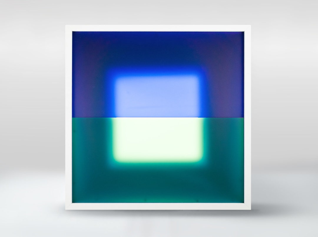 Meta Square - Geometric Abstract Light Art - Wall Lamp - LED Light Box ...