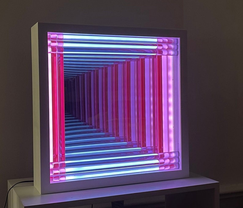 Apertur-kinetic LED Light Sculpture-infinity Box--geometric Abstract ...