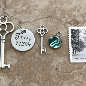 Girl Scout Bridging to Cadette Silver Key Necklace - Etsy Ireland