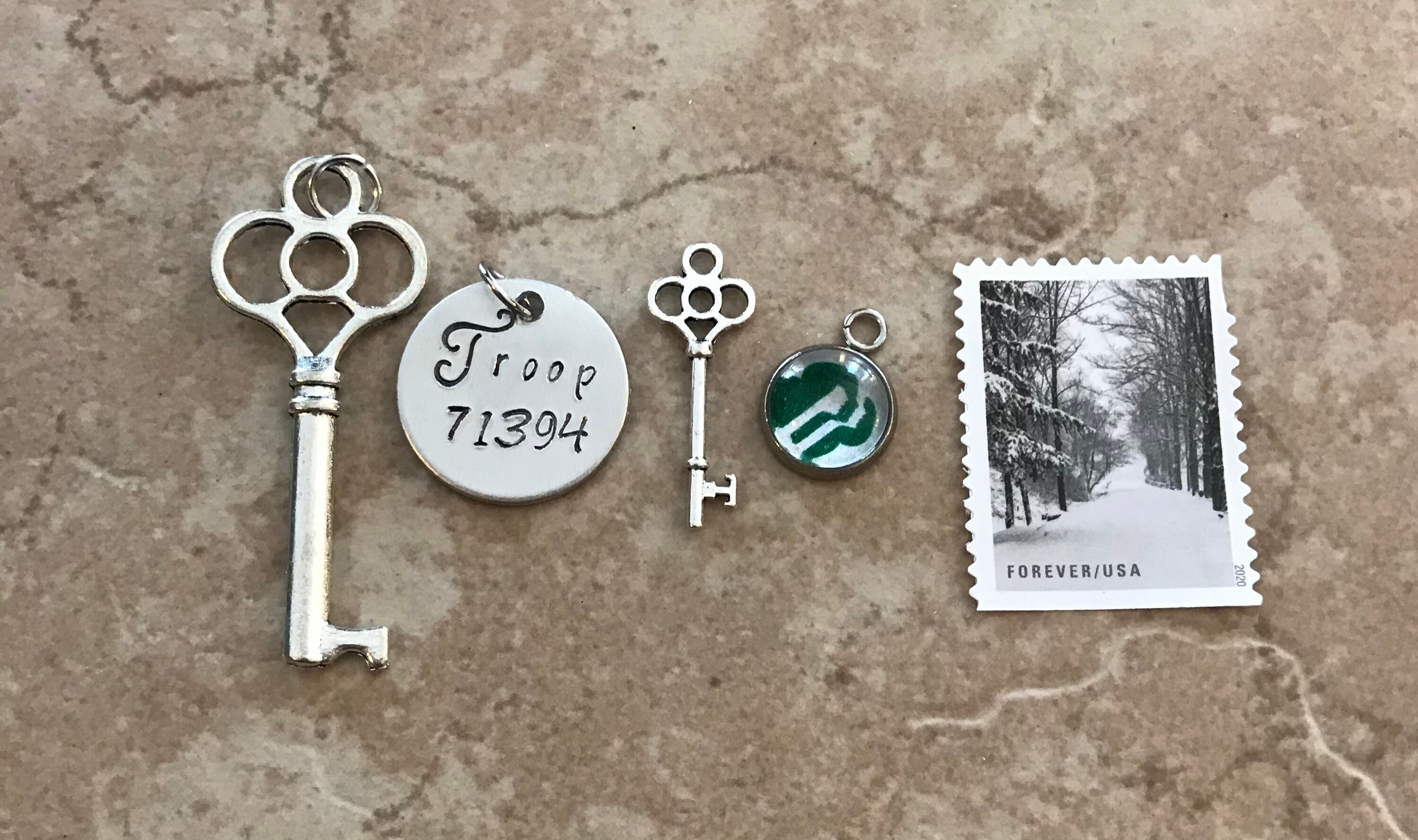 Girl Scout Bridging to Cadette Silver Key Necklace - Etsy Ireland