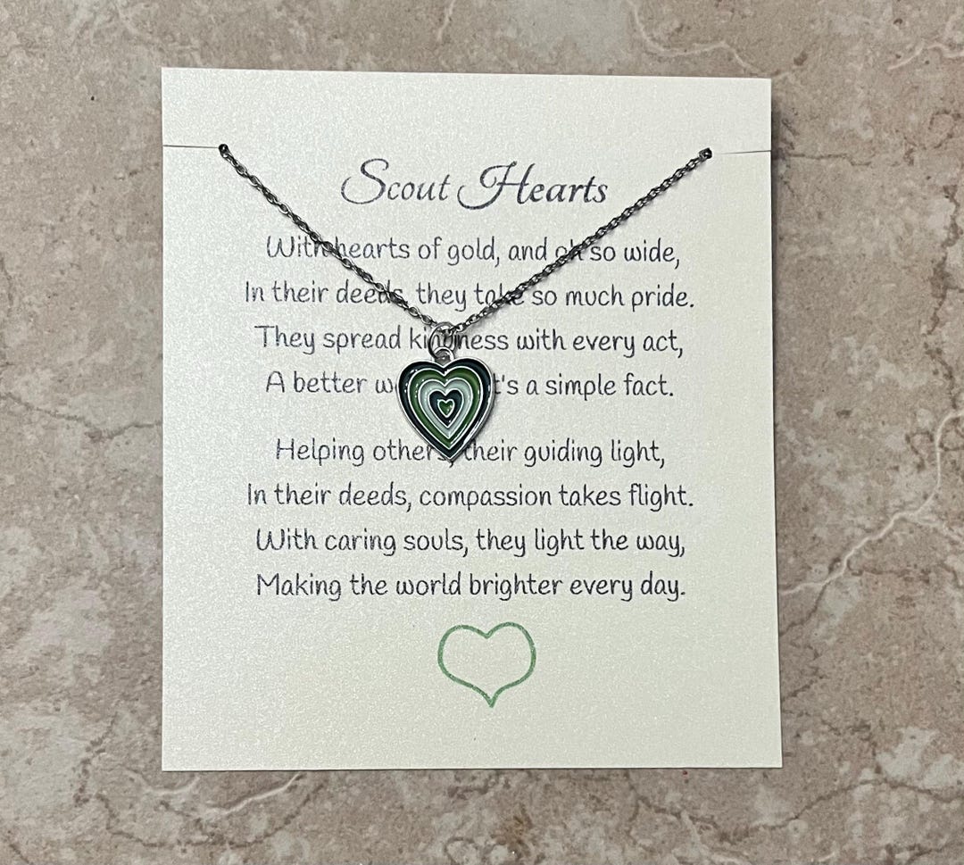 Scout Heart Necklace, Girl Scout Gift - Etsy